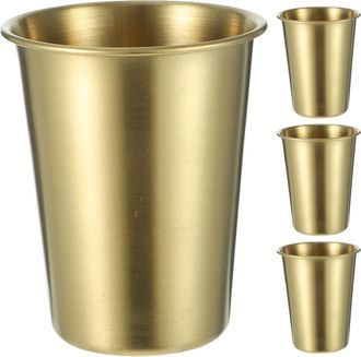 Cabilock 4stücke Edelstahlbecher Für Kaltgetränke Wasser Und Cocktails Robust Und Bruchsicher Für Outdoor-aktivitäten Und Haushaltsgebrauch