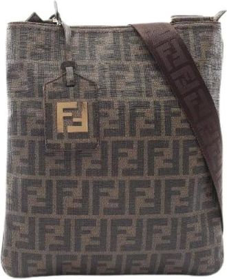 Fendi Pre-owned Sac bandouli&egrave;re en toile enduite Zucca - Femme - Pre-owned - Brun - Taille: ONE Size