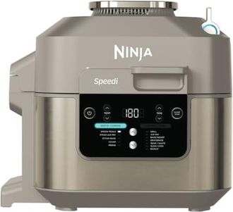 Ninja Speedi Multikocher, 5,7L, 12-in-1 Multicooker, Air fryer Hei&szlig;luftfritteuse, Slow Cooker Langsamkochen, Grillen, Backen, Stone Gold ON500EUSTGD