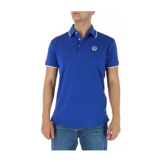 North Sails Blau Polo-Shirt mit kurzen &Auml;rmeln - - Tops - Herren - Blau - S