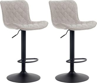 Clp Emma Bar Set de 2 tabourets de Tortora, tissu