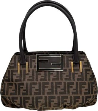 Fendi Sac &agrave; main vintage en toile Pre-owned - Femme - Pre-owned - Brun - Taille: ONE Size