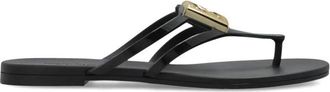 Dolce & Gabbana Femme, Chaussures, Noir, Taille: 37 EU Slide With Logo