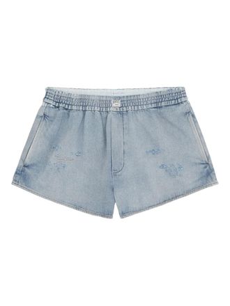 Maison Margiela short &agrave; taille &eacute;lastiqu&eacute;e - Bleu