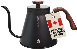 Grosche Marrakesch Schwanenhals-Wasserkocher - Edelstahl zum &Uuml;bergie&szlig;en von Kaffeekessel - Teekessel - Herd Schwanenhals-Wasserkocher - Kaffee- und Teekessel 