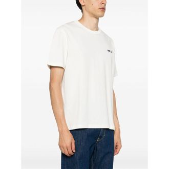 A.P.C. Logo-Embroidered Organic Cotton T-Shirt - White