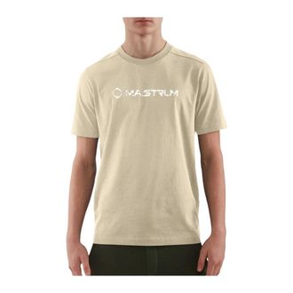 Mastrum Cracked Logo T-Shirt - - Tops - Herren - Beige - S