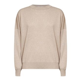 Brunello Cucinelli Femme, Pulls, Beige, Taille: 42 FR Pull col rond