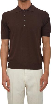 Paolo Pecora Homme, Tops, Brun, Taille: 2XL Maglia A Polo