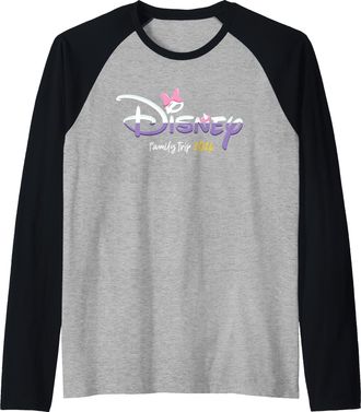 Disney Daisy Duck Script Logo Family Trip 2026 Vacation Raglan