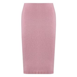 Tom Ford Gerippter Strickrock aus Wolle und Kaschmir - - Skirts - Damen - Rosa - XS