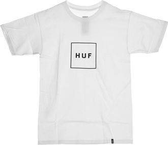 HUF Logo Herren T-Shirt Wei&szlig; - - Tops - Herren - Wei&szlig; - S