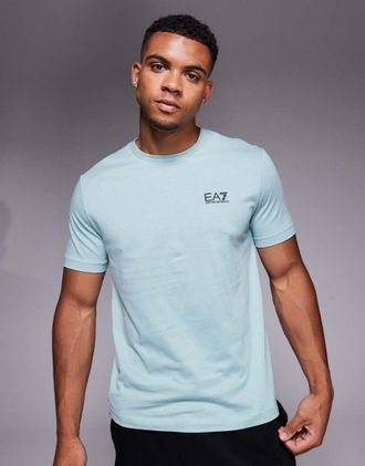 Emporio Armani Armani - EA7 Train Core - T-shirt &agrave; logo - Bleu clair