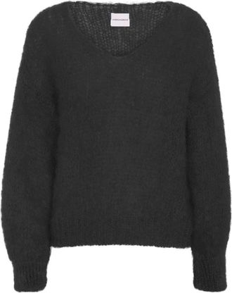 Americandreams Americandreams, Femme, Pulls, Noir, Taille: 44 FR Milana LS Mohair Knit