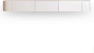 Generic Fernsehkommode Hängend Massivholz TV-Schrank Großer Stauraum Hohlwand-Design Leise Schiene Fernsehertisch Reserviertes Gewindeloch für Wohnzimmer, Sch