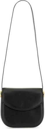 Jil Sander Womens Coin Shoulder Bag Black Leather - Lining