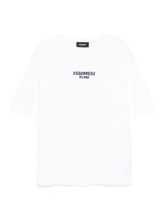 Dsquared2 t-shirt à logo brodé - Blanc