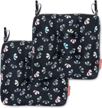 Classic Accessories Vera Bradley Stuhlkissen, wasserabweisend, 48 x 48 x 12 cm, 2 Stück, Gingko Schmetterlinge