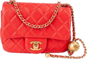 Chanel Crossbody Bags - Chanel Quilted Lambskin Single Flap Crossbody Bag - Gr. unisize - in Rot - f&uuml;r Damen