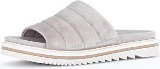Gabor Femme Mules, Dame Sabots,Pantoufle,Slides,Sandale,Chaussure d&eacute;t&eacute;,Chaussure de Loisir,Gris (Stone),41 EU / 7.5 UK