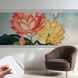Tulup Carta Da Parati Autoadesiva - Impermeabile - Murale Da Parete - Decorazione Murale - Fiori Di Loto 250x104 Cm