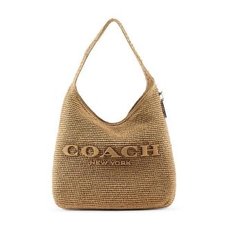 Coach Sac port&eacute; &eacute;paule en paille