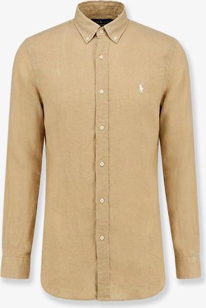 Ralph Lauren Linen shirt with logo embroidery - POLO RALPH LAUREN - gender_Man