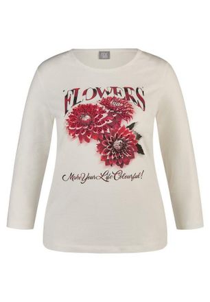 Rabe 3/4-Arm-Shirt mit Print und Glitzersteinen