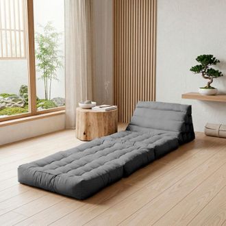 Happy Garden SACASA - Matelas de sol modulaire 1 place en polyur&eacute;thane gris fonc&eacute;