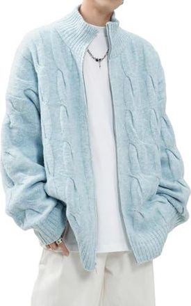 Generico Cardigan pour homme en mat&eacute;riau doux et l&eacute;ger pour un confort d&eacute;contract&eacute; Cardigan chaud en toute saison avec design intemporel sweat sans capuche myt