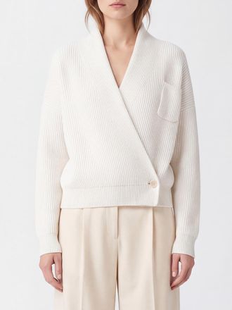 Brunello Cucinelli Cardigan portefeuille en 100% cachemire avec col ch&acirc;le