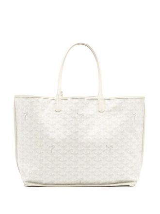 Goyard 2018 Goyardine Saint Louis PM Tote Bag - Wei&szlig;