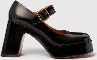 Stella McCartney Patent Heeled Mary Janes, Woman, Black, Size: 38