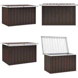 vidaXL Bo&icirc;te de rangement de jardin Marron 109x67x65 cm - Bo&icirc;te De Rangement Jardin - Coffre De Jardin - Rangement Exterieur - Meuble De Jardin - Abri