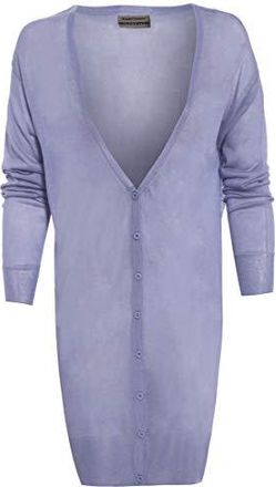 SS7 Femmes Fin Cardigan Tricot, Bleu, Tailles 8 pour 16 - Bleu, 42