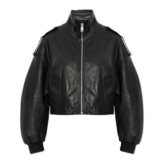 AllSaints Lowden Lederjacke - - Jackets - Damen - Schwarzk - L