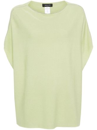Fabiana Filippi pull sans manches bordé de perles - Vert