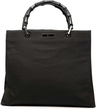 Gucci Crossbody Bags - GG Canvas Bamboo Handbag - Gr. unisize - in Schwarz - f&uuml;r Damen