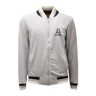 Aquascutum Qmf012L0 Full Zip Sweatshirt - - Sweatshirts & Hoodies - Herren - Grau - XL