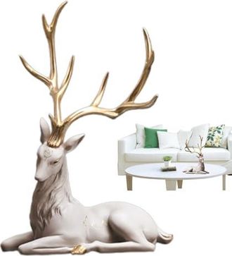 Generic Figurines de rennes de No&euml;l, d&eacute;coration de renne pour bureau,Statue de table de renne classique | Statues d&eacute;lan de no&euml;l en r&eacute;sine pour bureau, ornemen