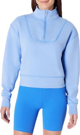 Amazon Essentials Active Damen Damen Active Sweat Half Zip Pullover Sweatshirt, Kornblumenblau, XL