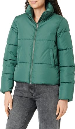 Vila Damen Vitate L/S Short Puffer Jacket - Noos, Pineneedle, 40