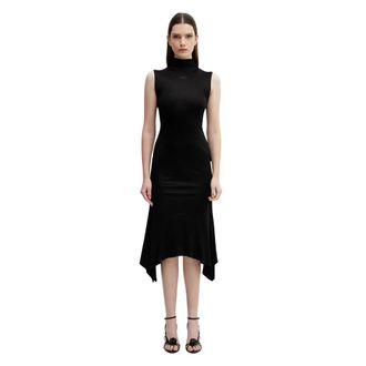 Off-white Robe Mi-longue en Maille - Femme - Robes - Noir - Taille: 38 FR