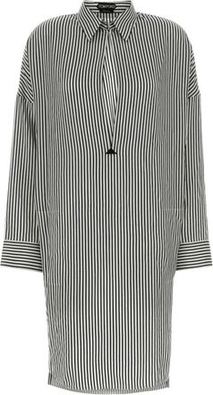 Tom Ford Femme, Robes, Multicolore, Taille: 36 FR Striped Silk Tunic Dress