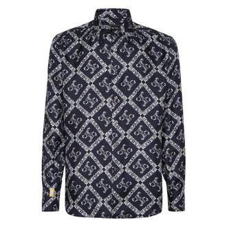 Billionaire Boys Club Silk Gold Cut Shirt BB Monogram - - Shirts - Herren - Blau - M