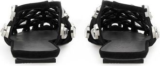 The Attico Dancer Grid Flat - Black