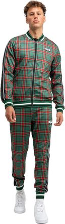 Lonsdale Herren Trainingsanzug schmale Passform EDGWARE, Green/Red/Black/White, 3XL