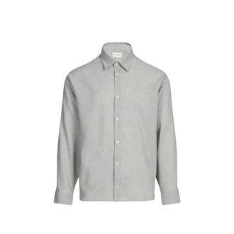 Saison 1865 Chemise droite boutonn&eacute;e unie