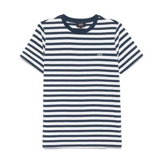 A.P.C. Mehrfarbiges Kurzarm-Baumwoll-T-Shirt - - Tops - Damen - Mehrfarbig - XL