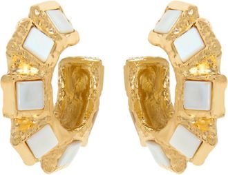 Oscar De La Renta Square Stone Creolen - Gold